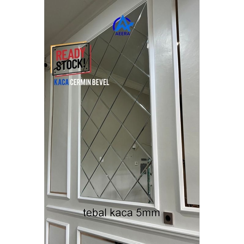 Jual paket ukuran 140cm x 224cm kaca cermin moulding bevel kaca bevel ...