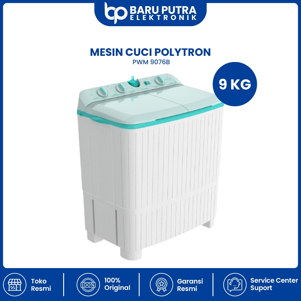 Jual Mesin Cuci | Washing Machine 2 Tabung | Twin Tube Polytron Hijab ...