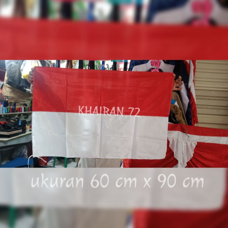 Jual bendera merah putih ukuran 60 cm x 90 cm bahan peles | Shopee Indonesia