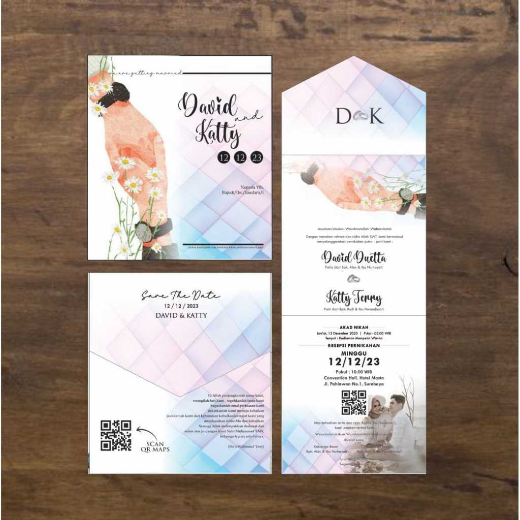 Jual UNDANGAN PERNIKAHAN CUSTOM SEMI AMPLOP I UNDANGAN NIKAH PREMIUM ...