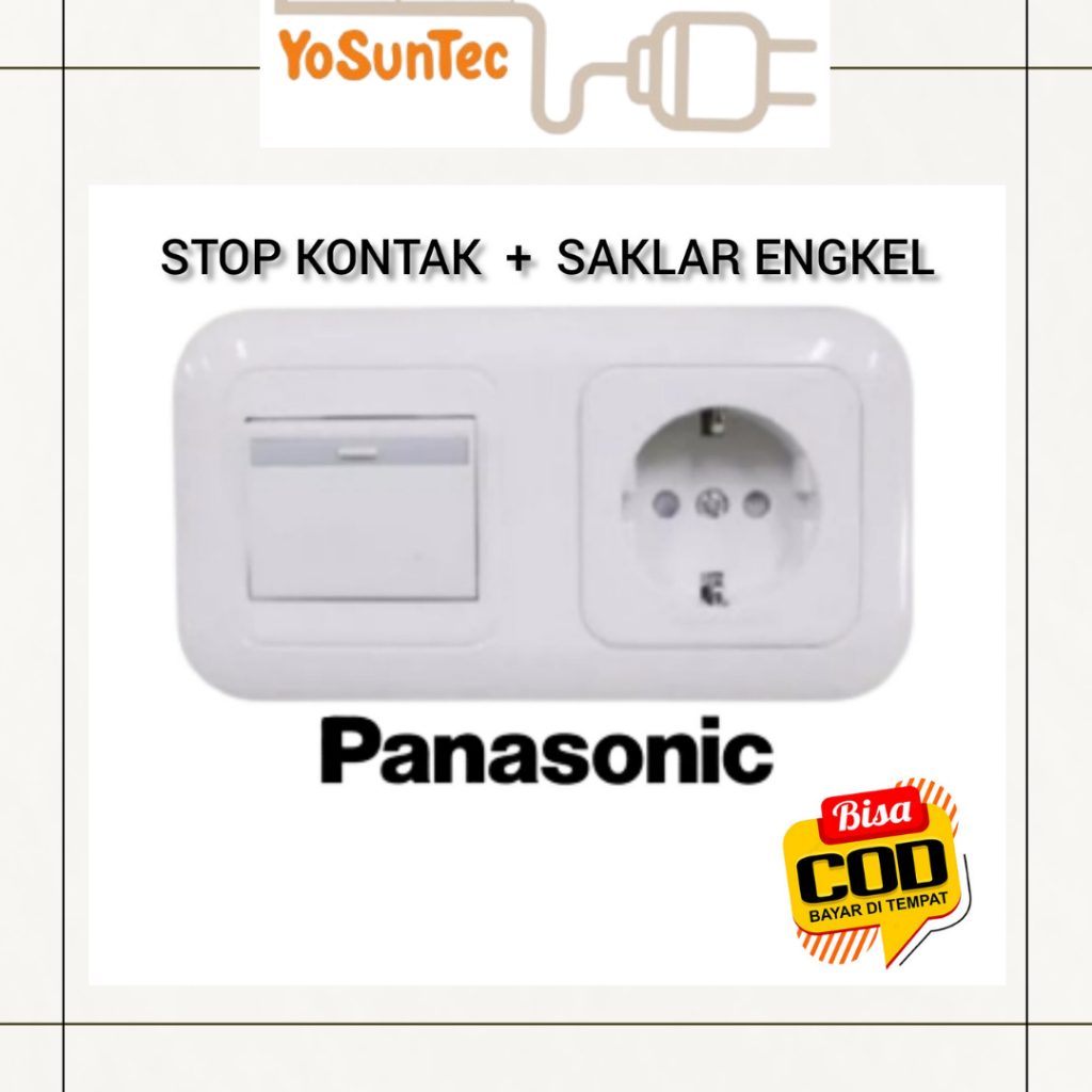 Jual PANASONIC Stop Kontak Double WEJP11322-7 / Stop Kontak + Saklar ...