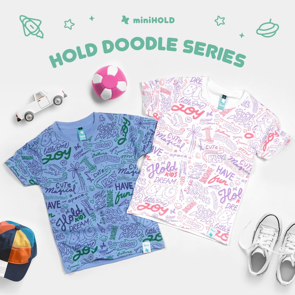 Jual MINIHOLD Doodle Series Baju Kaos Anak Fullprint Cotton Combed 30s ...