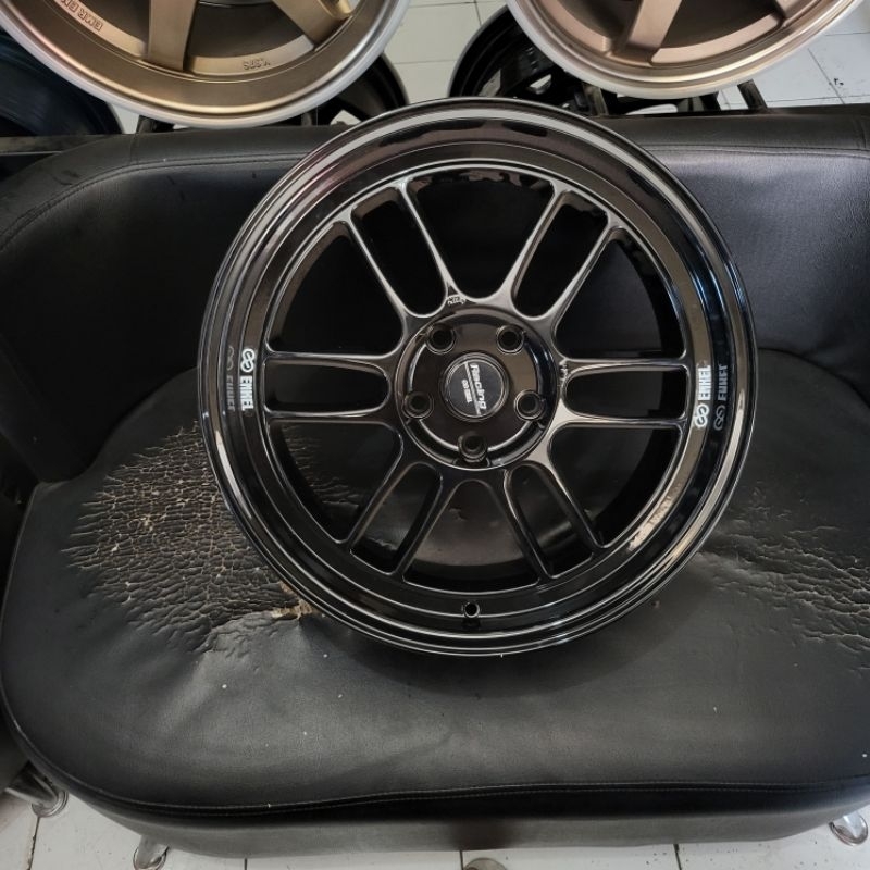 Jual Velg rpf ring 18 lebar 8.5 et38 pcd 5x114 glosy black | Shopee ...