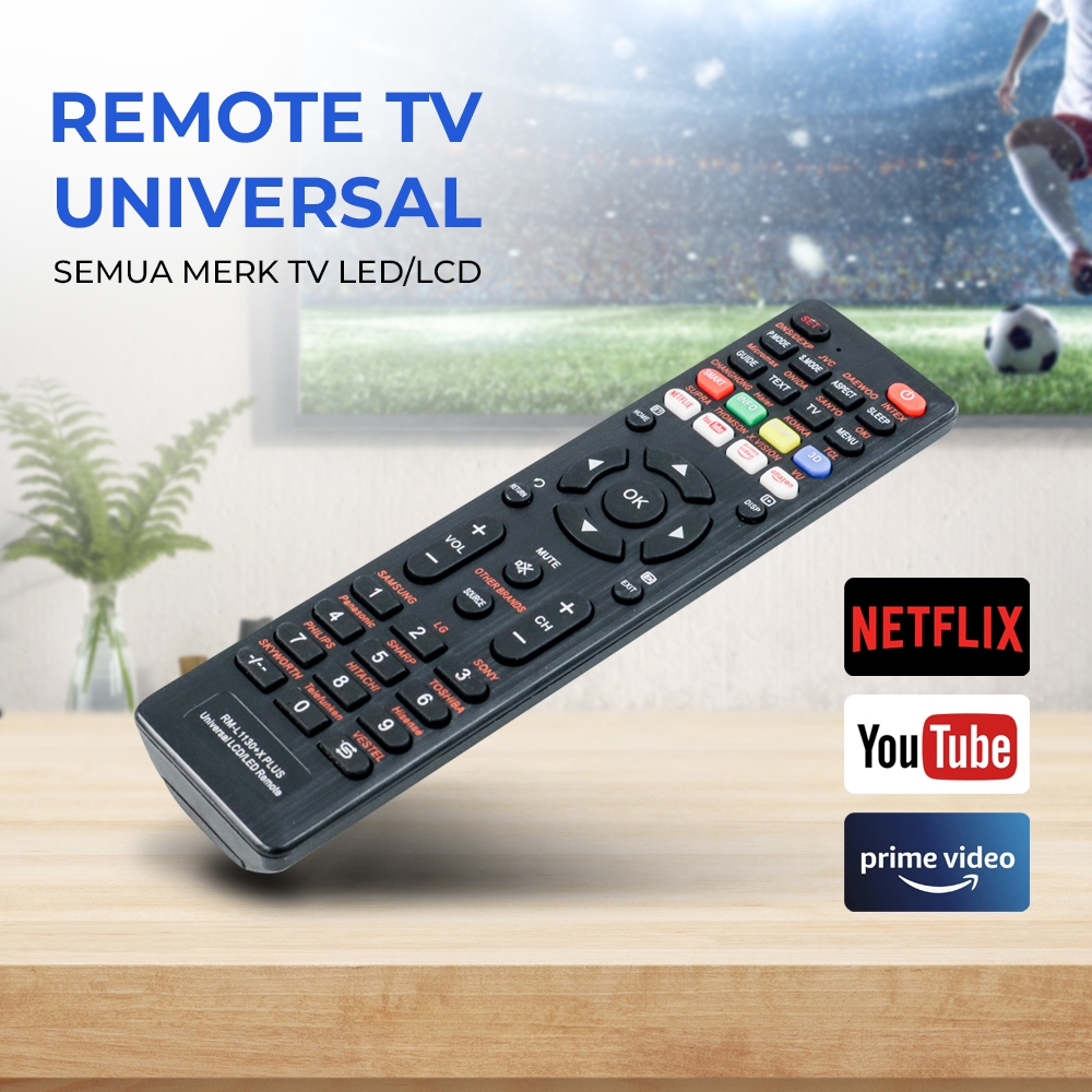 Jual Remote TV Universal Semua Merk TV LED/LCD Netflix Youtube Sensor ...