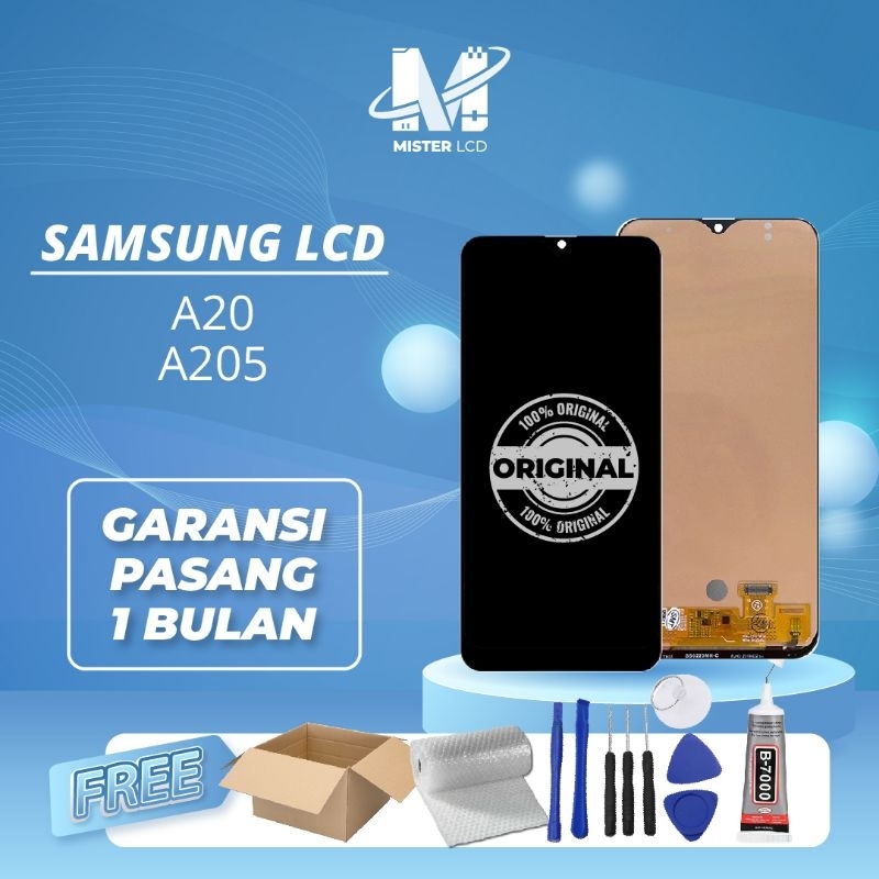 Jual LCD SAMSUNG A20 / A205F / A205 FULLSET ORIGINAL FREE LEM + OPENING SET | Shopee Indonesia