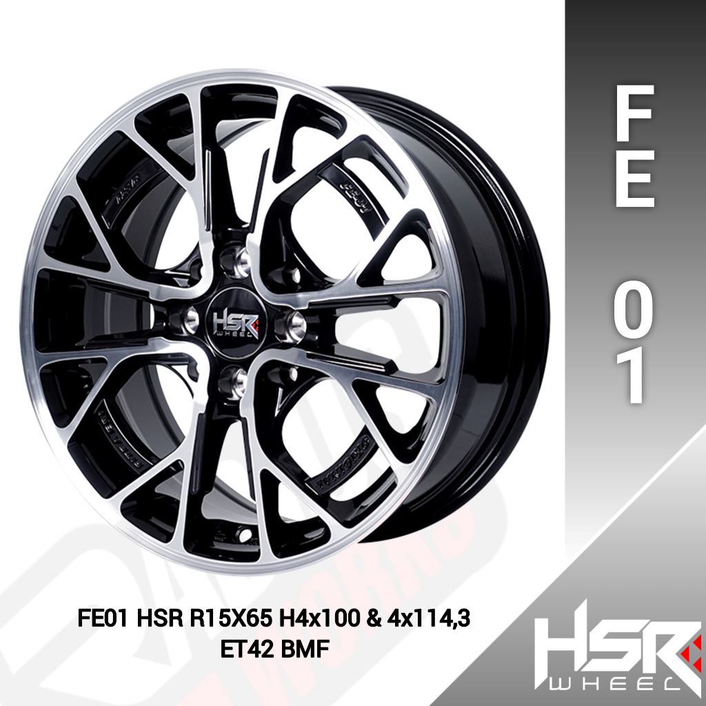 Jual velg mobil hsr fe-01 ring 15 pcd 4x100 & 4x114,3 untuk avanza livina mobilio brio agya dll ...