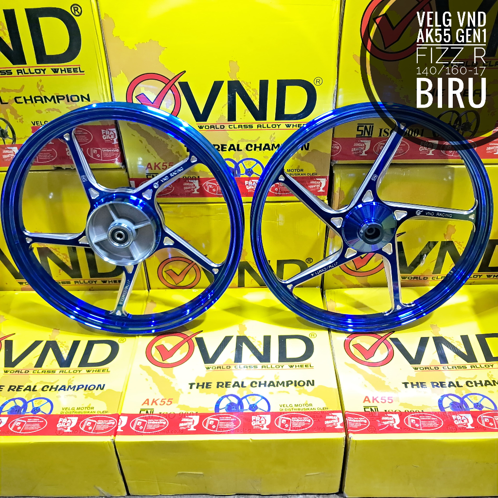 Jual velg VND AK55 Gen 1 F1zr/Jupiter Lama/Vega Lama Biru /Hitam/merah ...