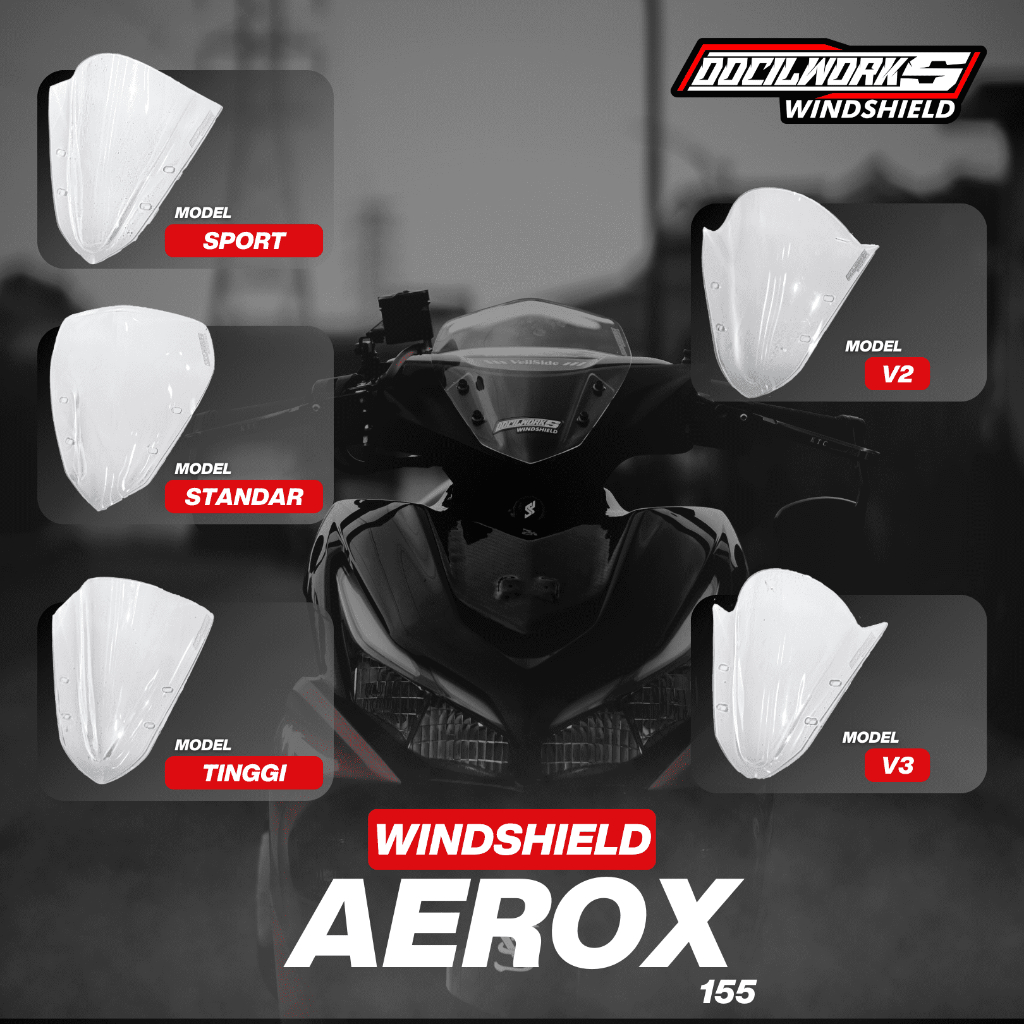 Jual Docilworks - Visor Windshield Aerox | Shopee Indonesia