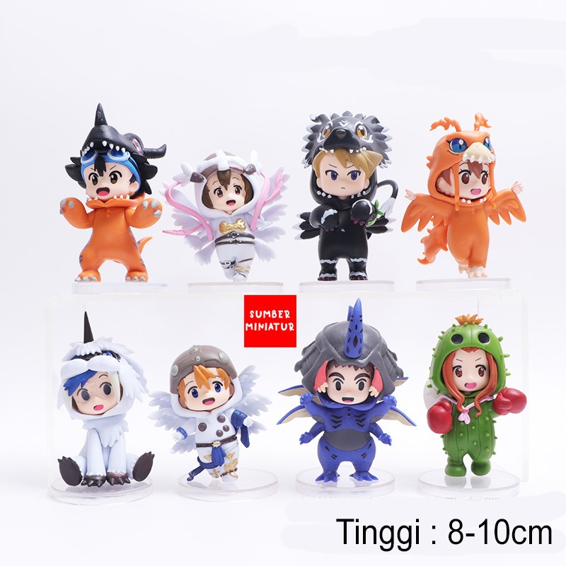 Jual Set Figure Karakter Digimon Cosplay Agumon Gabumon Greymon Patamon ...