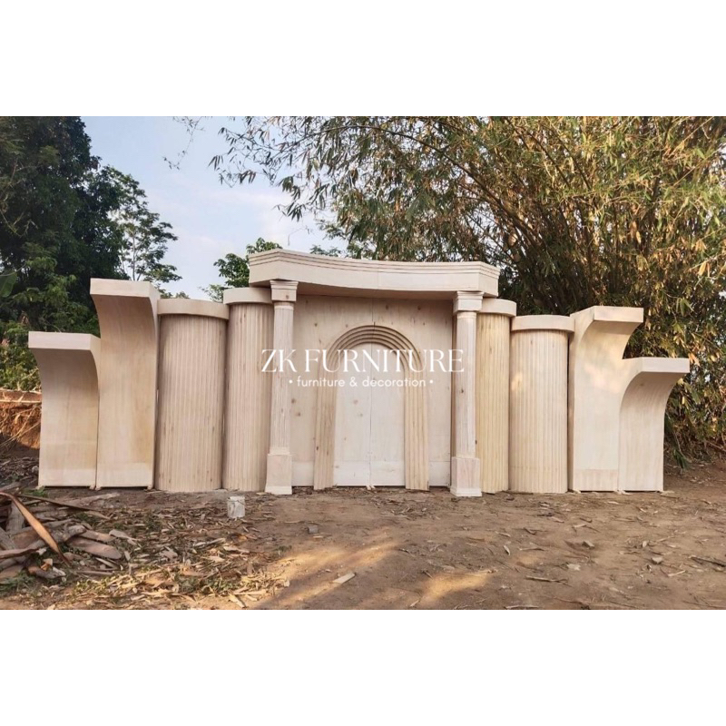 Jual backdrop pernikahan triplek / pelaminan backdrop triplek terbaru ...