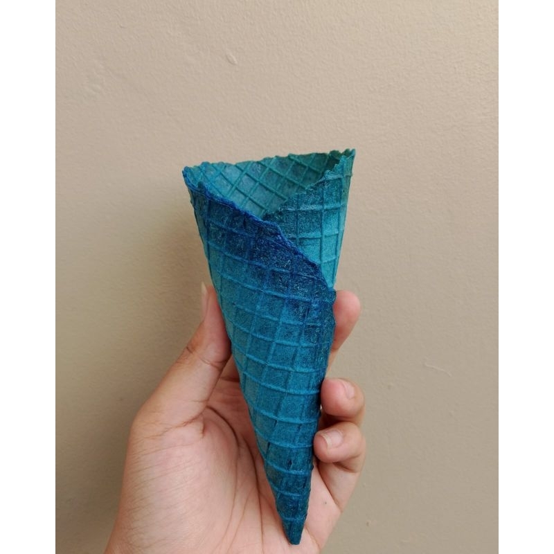 Jual Waffle Classic Blue Ocean Cone , Waffle Cone, Ice Cream Waffle Isi ...