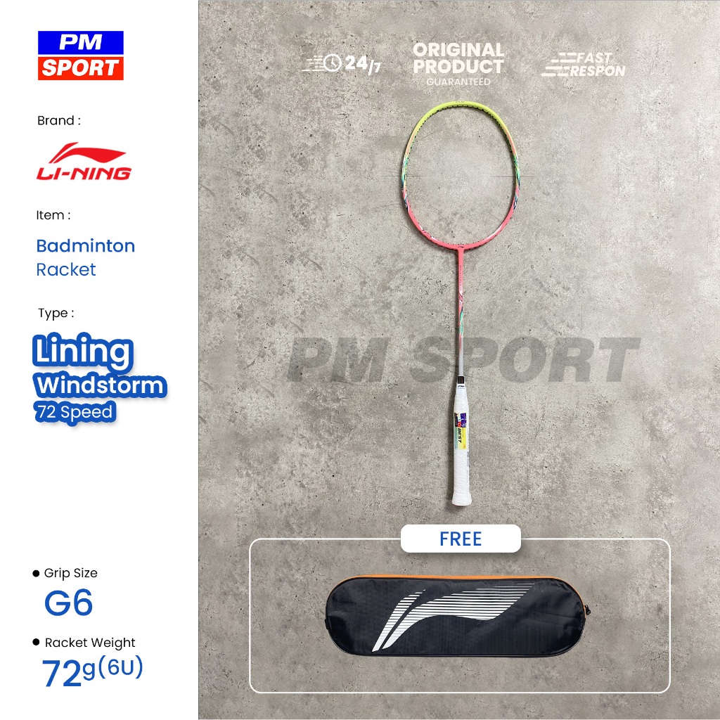Jual RAKET BADMINTON / BULUTANGKIS LINING WINDSTORM 72 SPEED ORIGINAL ...