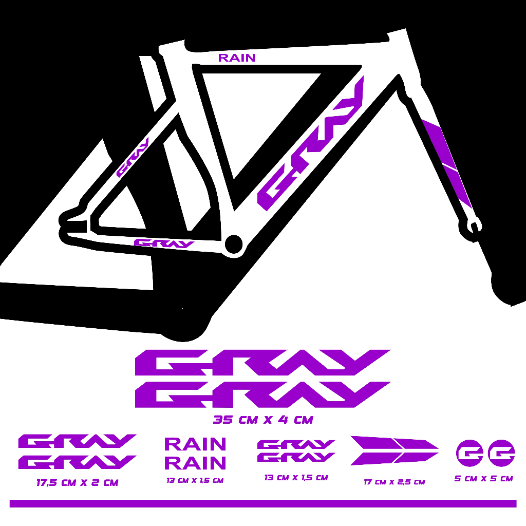 Jual Sticker Cutting Decal Gray for frame fixie, Stiker Sepeda Fixie ...