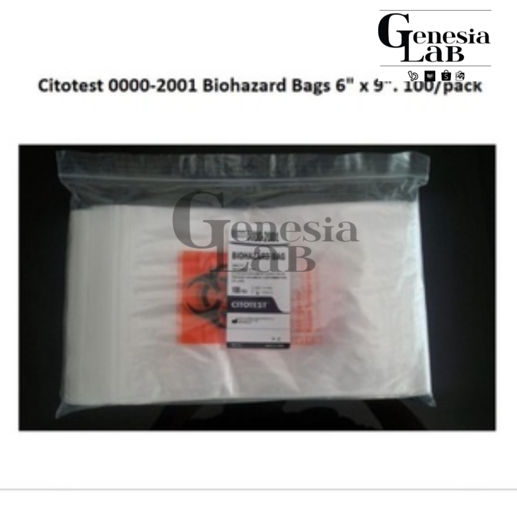Jual Biohazard Bag 15x23 cm Disposable Specimen Bag 6x9' Citotest 1 pcs ...