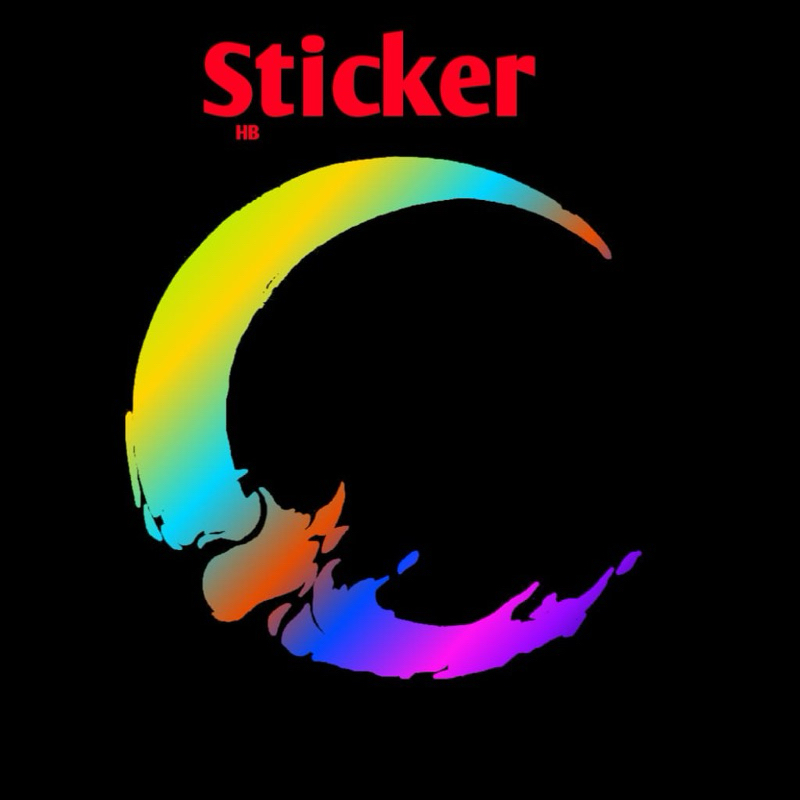Jual Sticker cutting logo bulan gerhana api variasi motor helm ...
