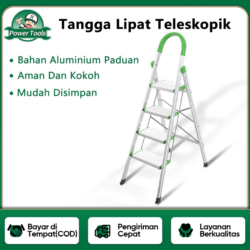Jual ISKU Tangga 3/4/5/6 Step Lipat Bahan Aloi Aluminium/Tangga Rumah ...