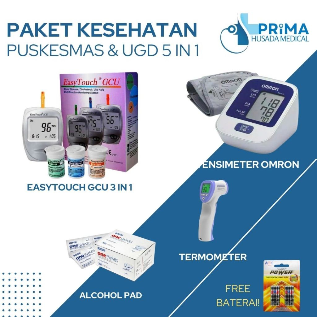 Jual Paket Alat Kesehatan Lengkap 5 In 1/ Easy Touch GCU 3 in 1 ...