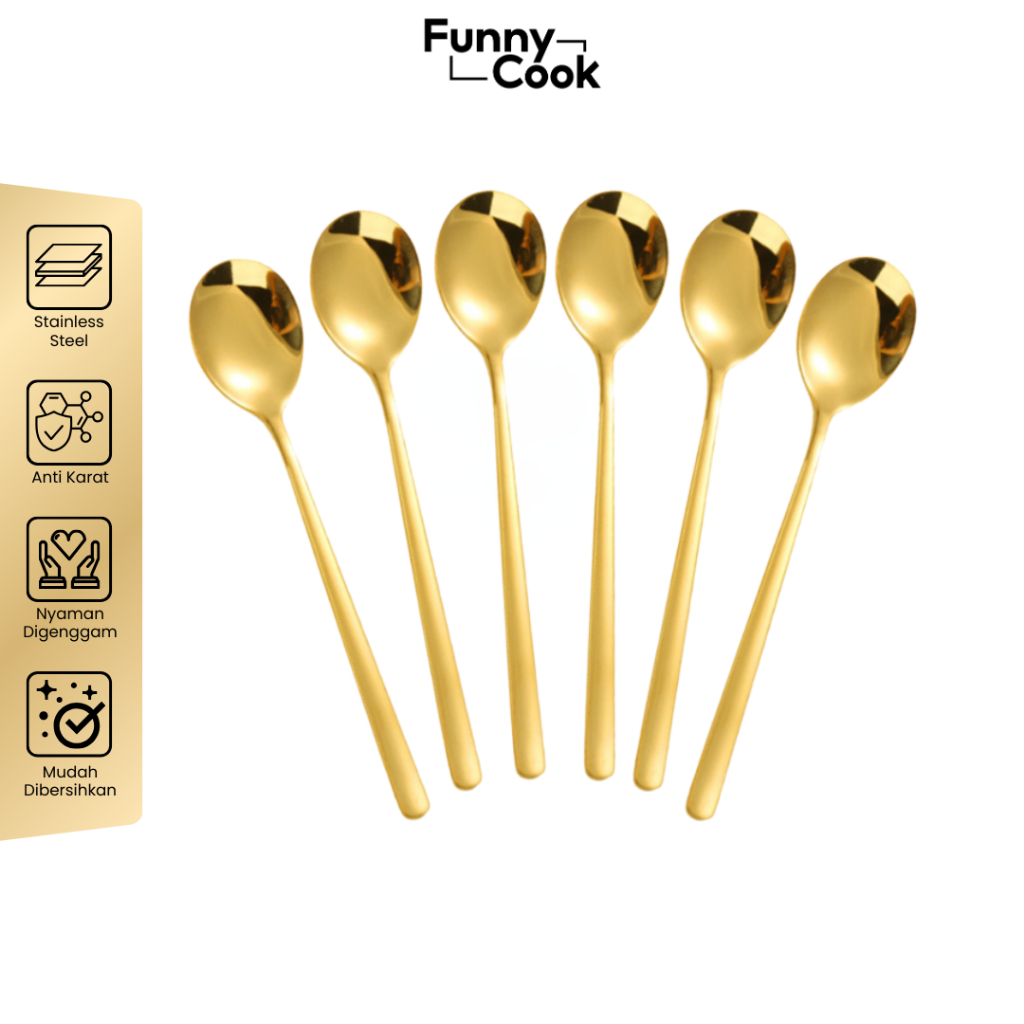 Jual FUNNYCOOK Sendok Garpu Korea Sujeo Set Isi 6 Stainless / Alat ...