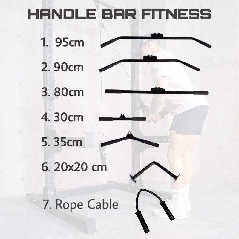 Jual Handle Bar Gym Fitness Stang Pulldown olahraga tricep bicep Stik ...
