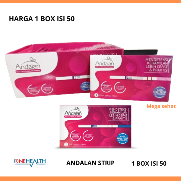 Jual Andalan Strip Tespek Test pack Kehamilan 1 Box isi 50 Pcs | Shopee ...