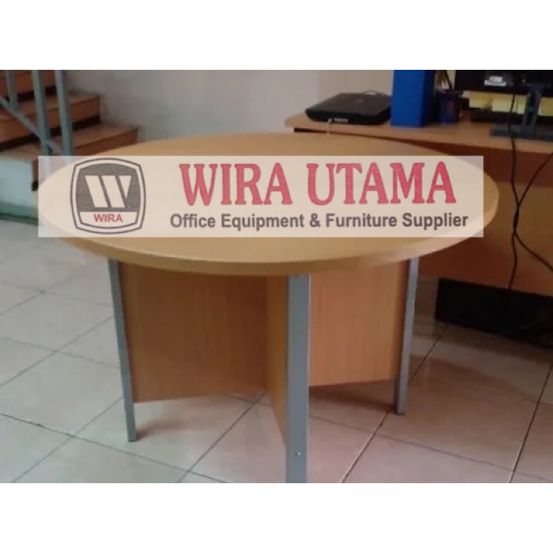 Jual Meja Bulat Kantor / Meja Bundar Kantor / Meja Bulat Kaki Besi ...