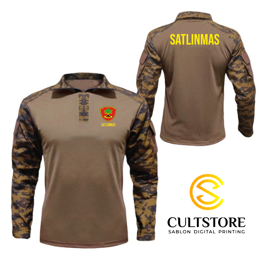 Jual Kaos / Baju BDU loreng kombinasi cuatom desain logo Perlengkapan ...
