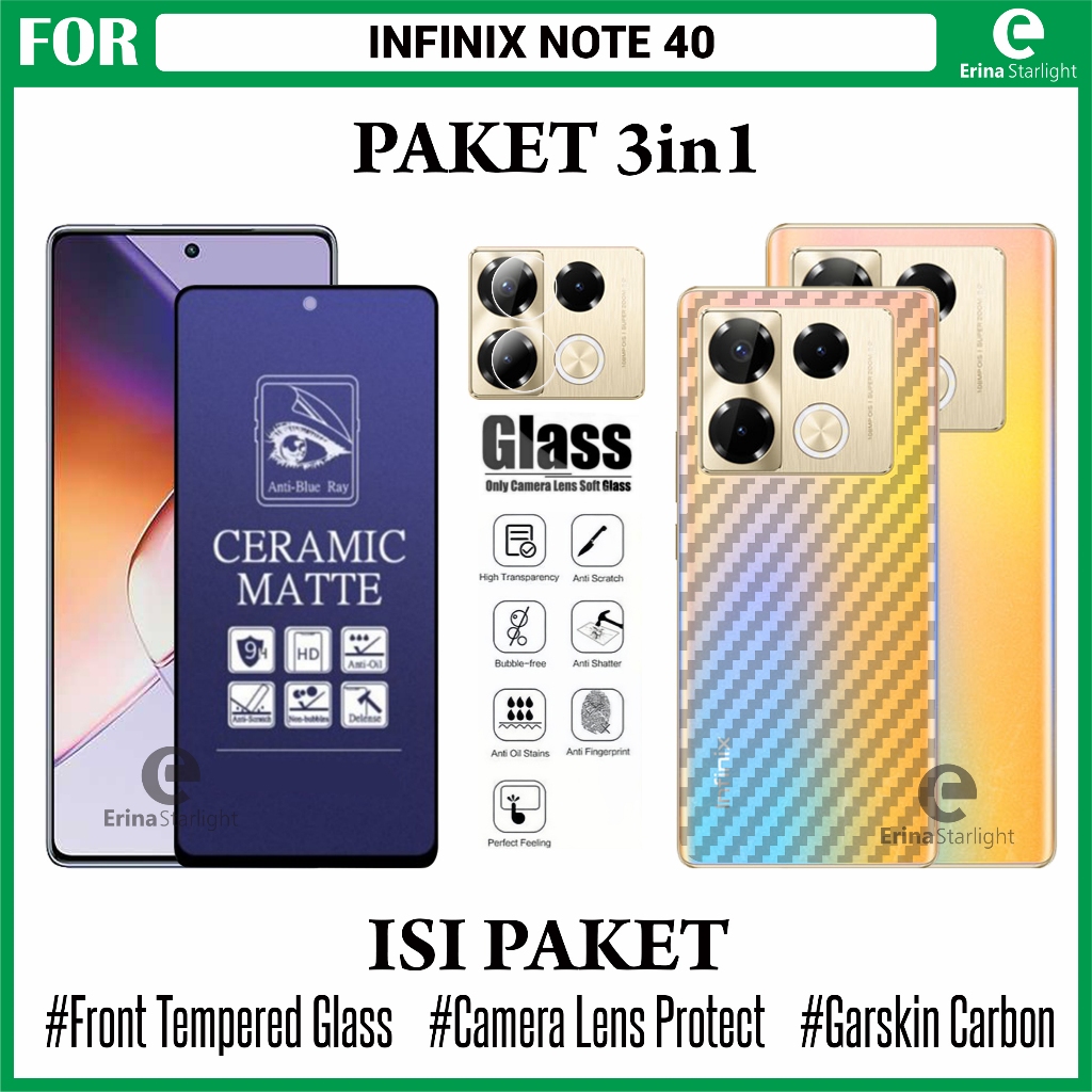Jual Paket 3in1 Tempered Glass Infinix Note 40 4G 40 5G 30 4G 30 5G 30 ...
