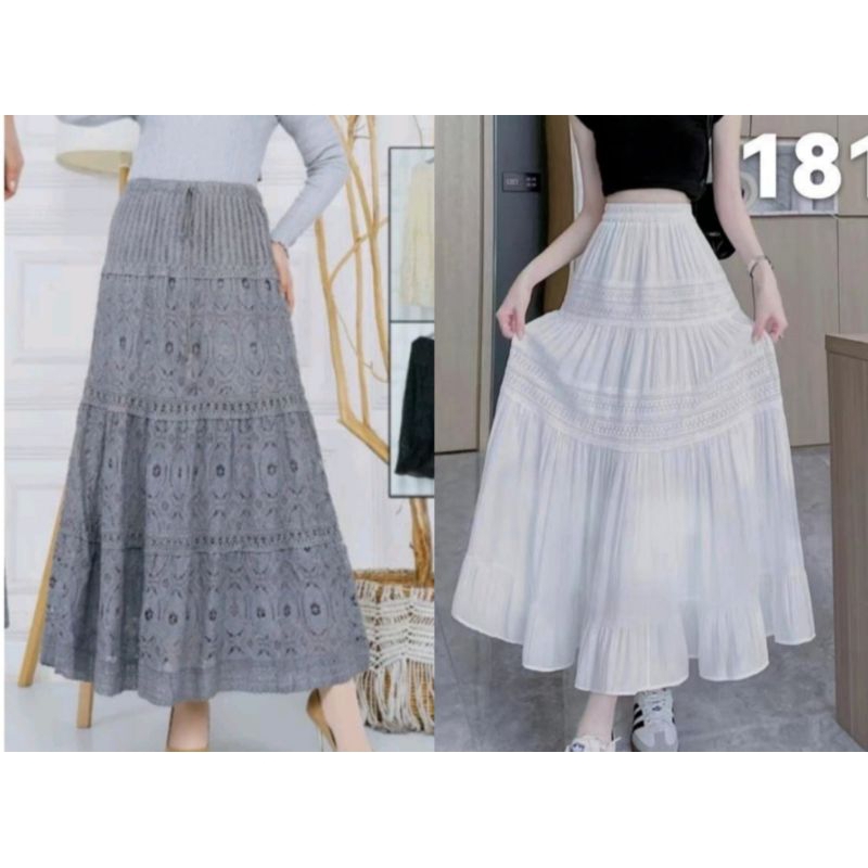 Jual NEW MIKAYLA ROK BURKAT TIMBUL KATBAL FASHION IMPORT TERBARU ...