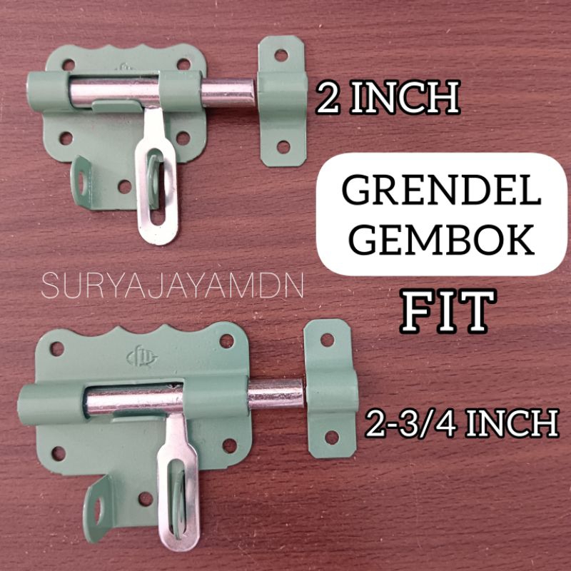 Jual GTK HIJAU FIT / GRENDEL TEMPAT KUNCI GEMBOK 2 INCH DAN 2 3/4 INCH ...