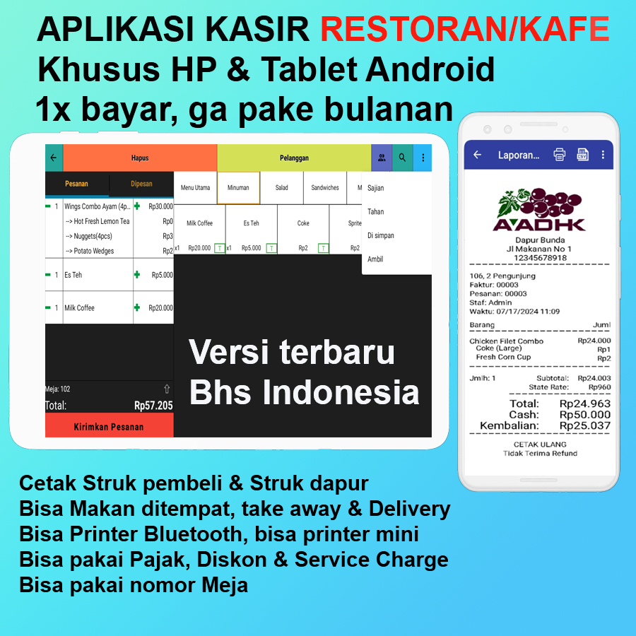 Jual Aplikasi Kasir untuk Usaha Restoran Kafe Coffee Shop khusus HP ...