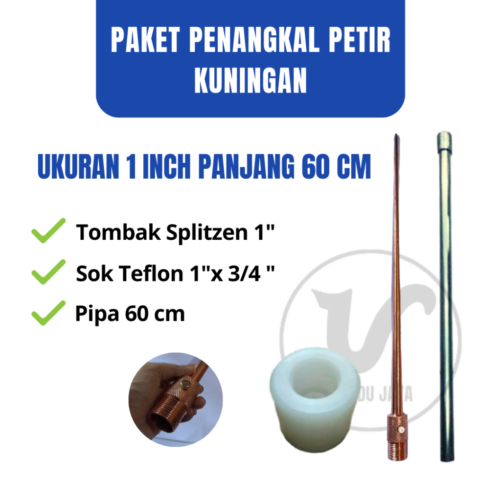 Jual Paket Tombak Splitzen Kuningan Penangkal Anti Petir Untuk Atap ...