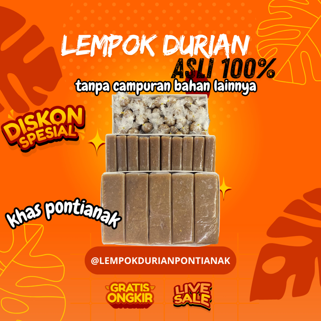 Jual LEMPOK DURIAN asli tanpa campuran khas pontianak KEMASAN BATANGAN ...