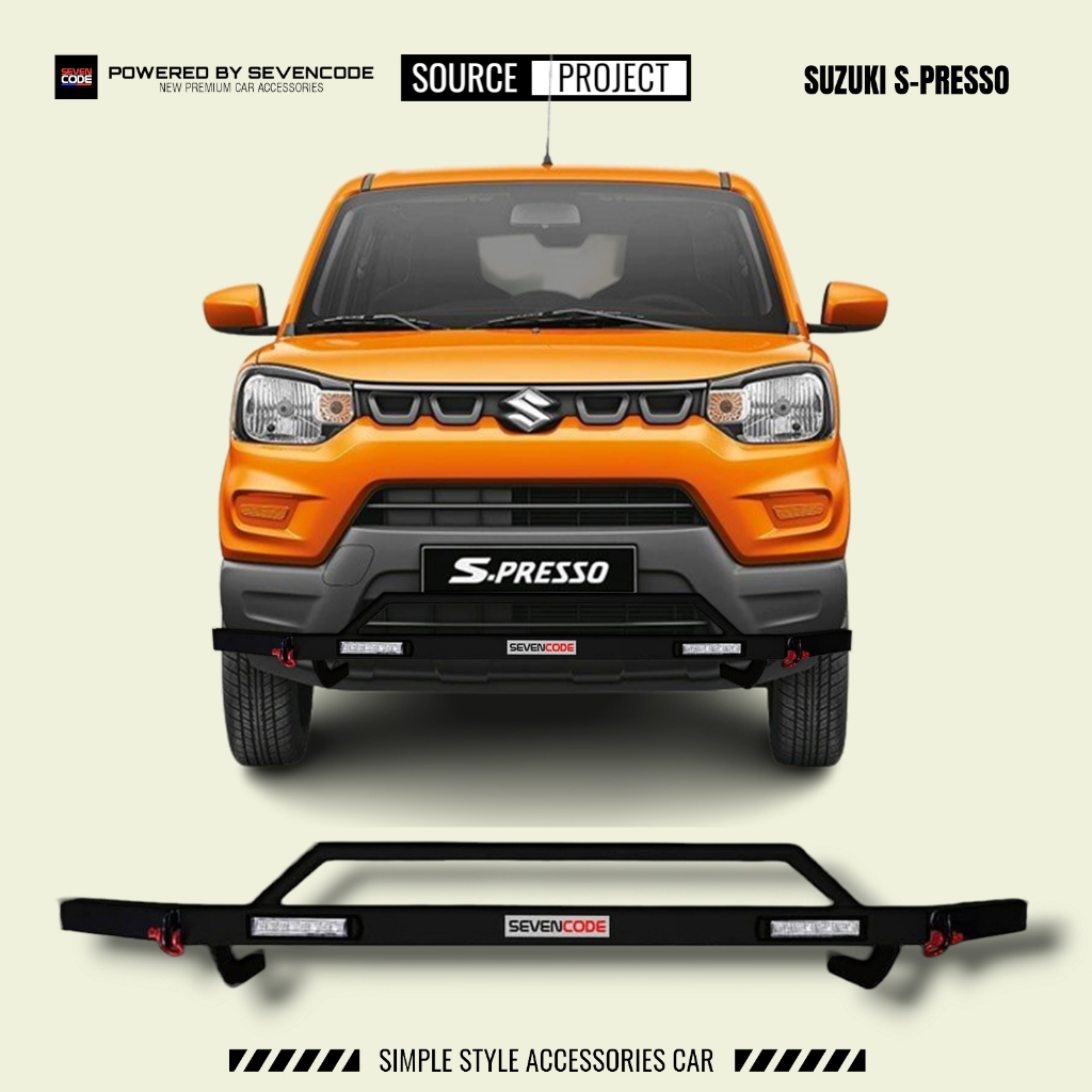 Jual Front Bumper guard Tanduk Holo Sevencode - Suzuki S-Presso Spresso ...
