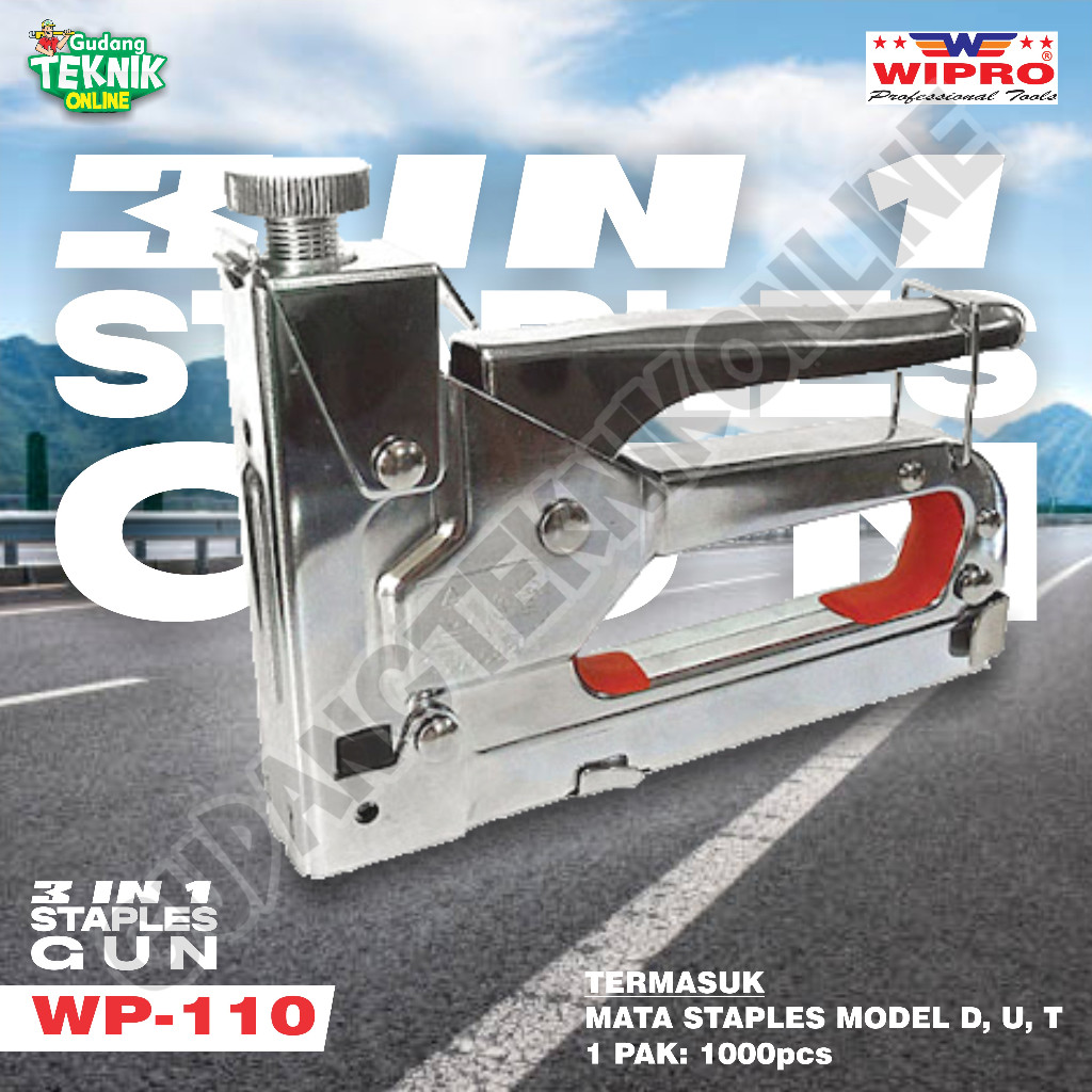 Jual (WIPRO) Staples Gun 3in1 WP-110 WIPRO / Alat Staples Stapler ...