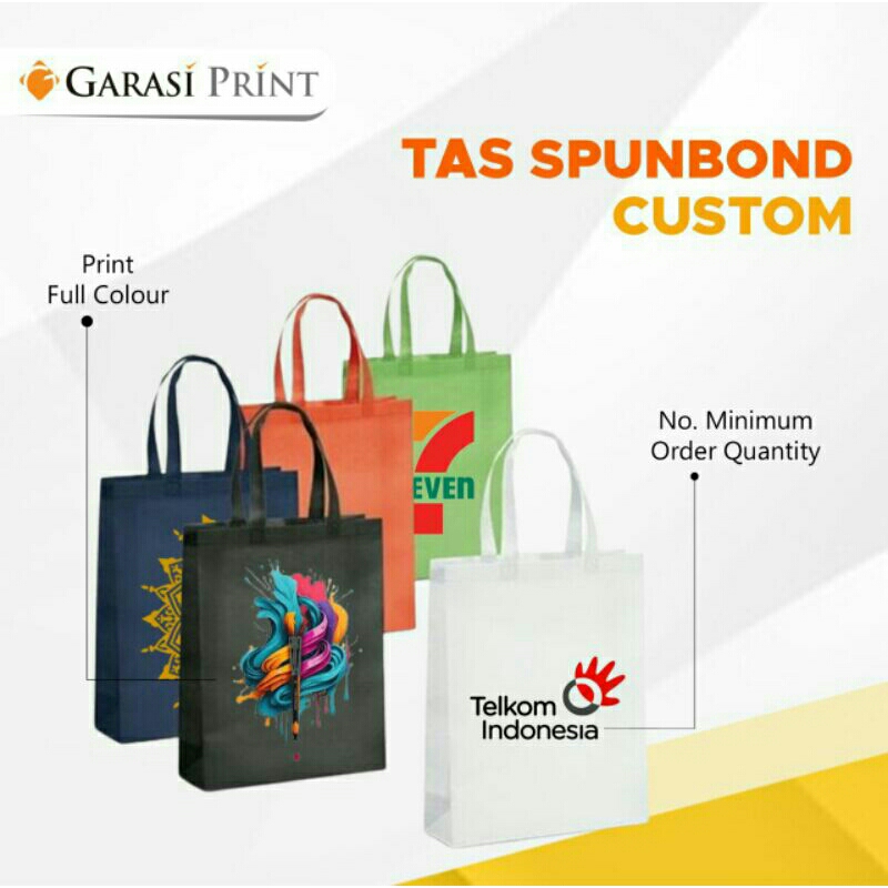 Jual Cetak Tas Spunbond Custom Nama Logo / Print Goodiebag | Shopee Indonesia