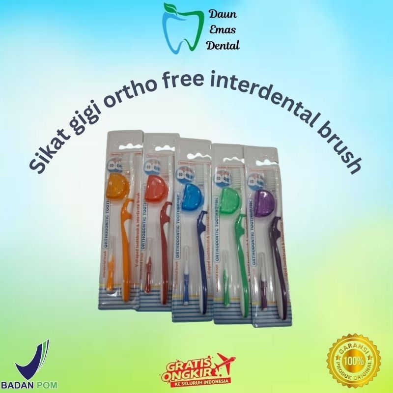 Jual sikat gigi orto ortho orthodontic behel free interdental brush ...