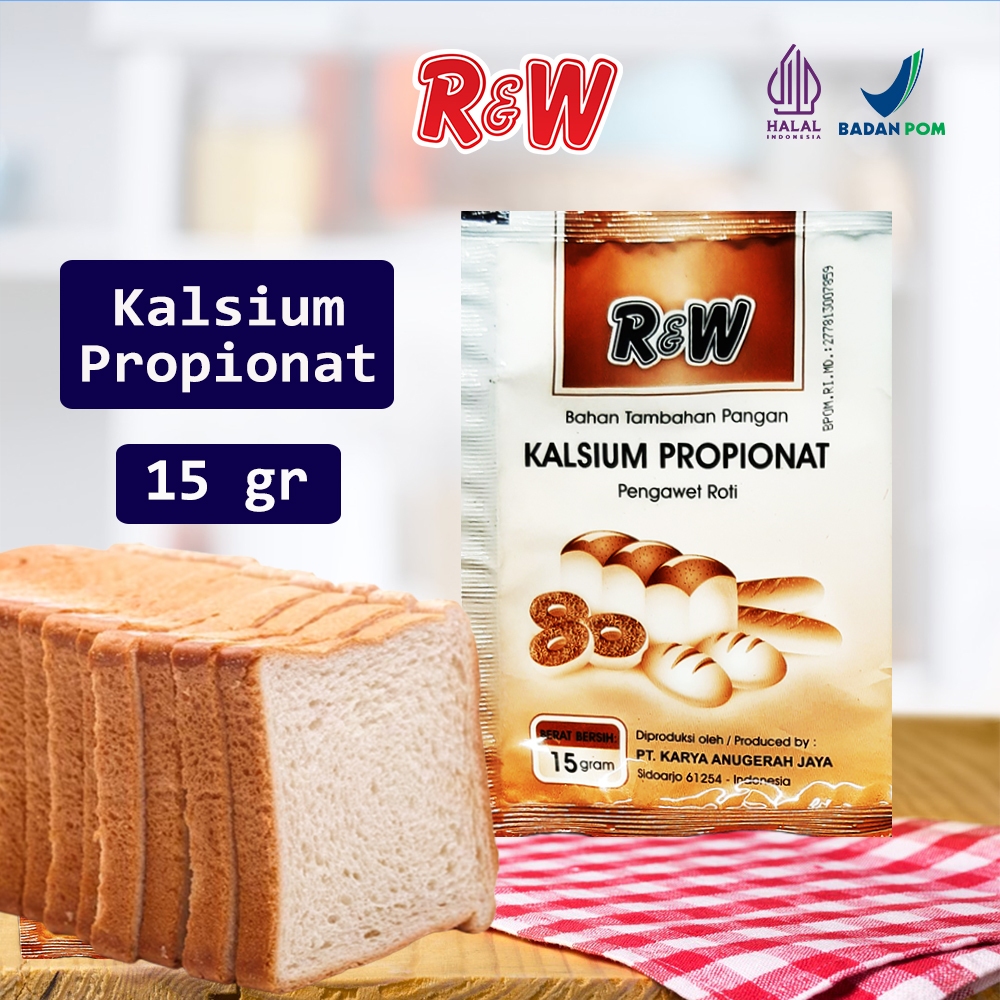 Jual Kalsium Propionat Pengawet Roti Kue Kering Rajawali R&W RW 15 gr ...