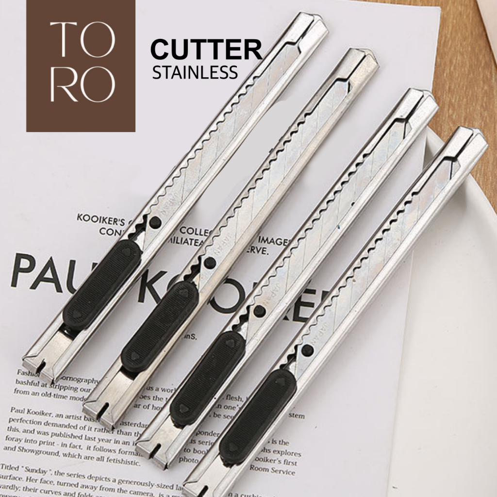Jual TORO - PISAU CUTTER BESI MINI 12.5 CM STAINLESS | CUTTER STAINLESS ...