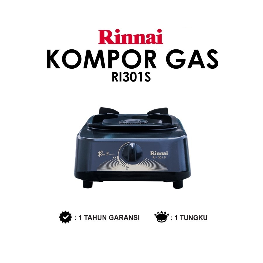 Jual Rinnai RI301S Kompor Gas Ceflon 1 Tungku Sun Burner RI-301S ...