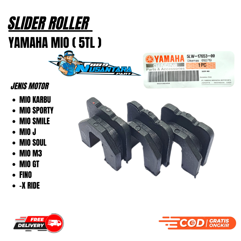 Jual SLIDE SLIDER RUMAH ROLLER SET MIO SPORTY / MIO SOUL / MIO SMILE / NOUVO / FINO KARBU 5LW ...