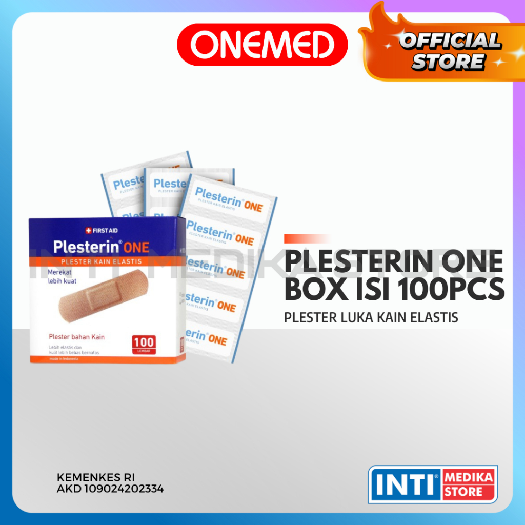Jual ONEMED - Plester Luka PLESTERIN ONE Isi 100pcs | Plaster Kain ...