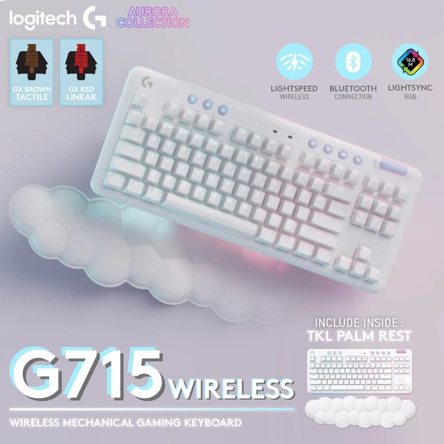 Jual Logitech G715 Keyboard Gaming Wireless Bluetooth TKL RGB-Tactile ...