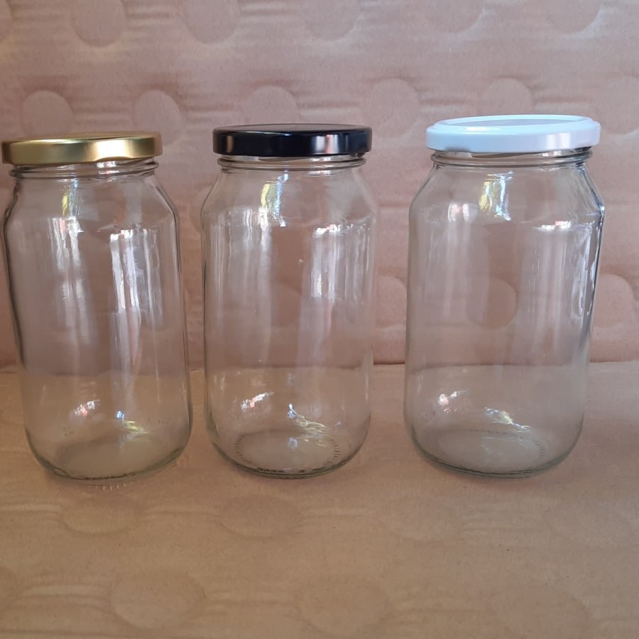 Jual Toples Kaca Botol Jar Botol Selai BJ 1,0C Tutup Stainless Emas ...