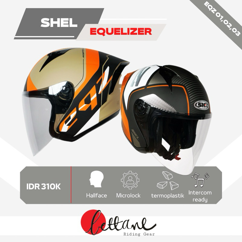 Jual Helm SHEL EQUALIZER MOTIF Helm Half Face SNI | Shopee Indonesia