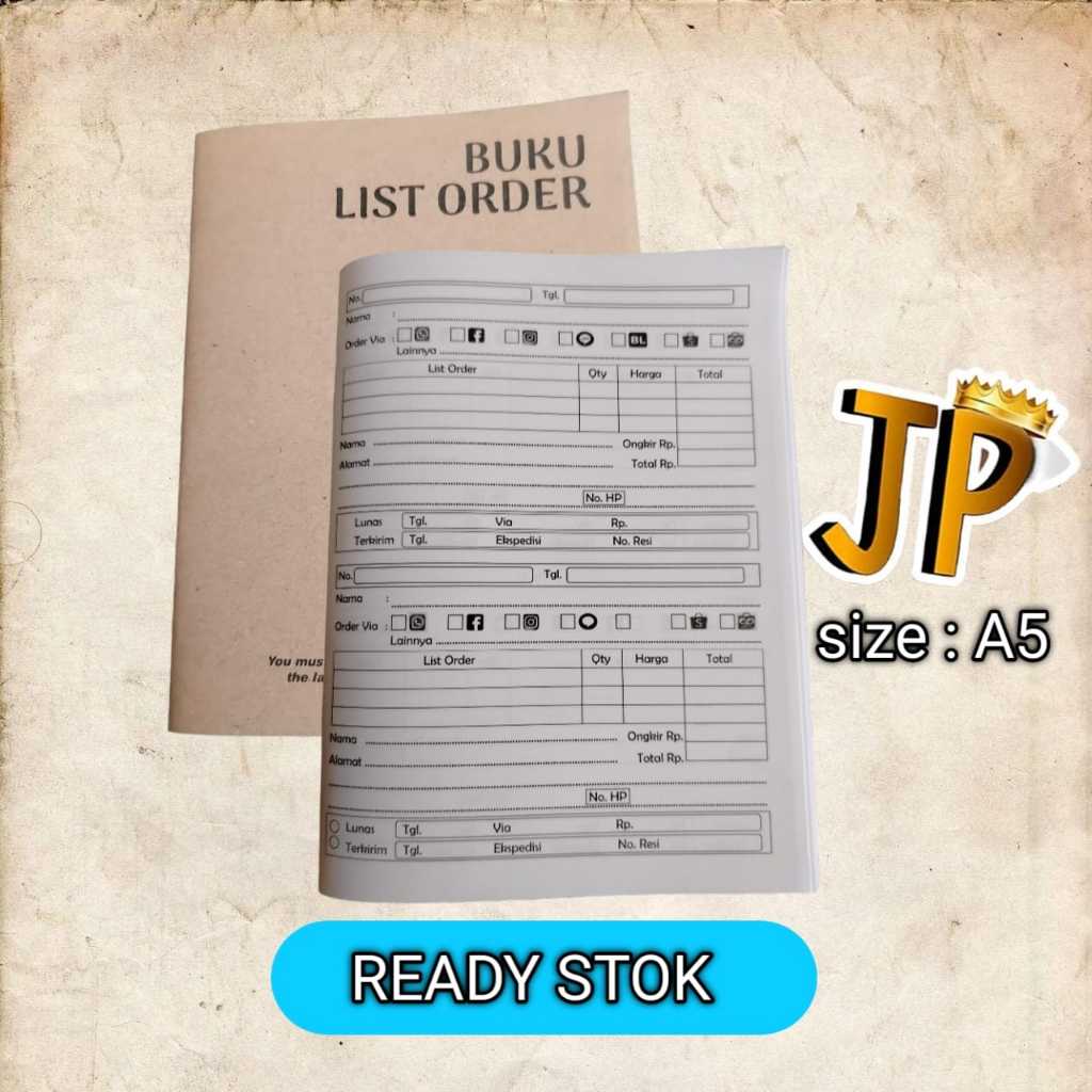 Jual BUKU OLSHOP LIST ORDER | BUKU LIST ORDER MURAH | Shopee Indonesia