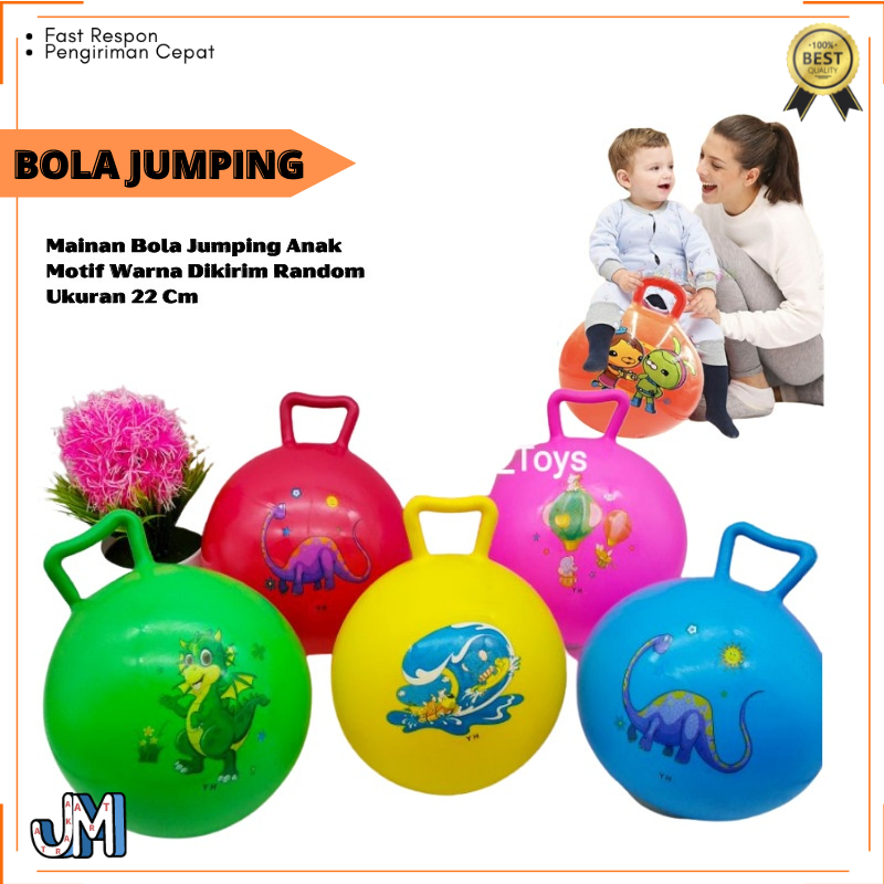 Jual Mainan Anak Bola Jumping Karet / Jumping Ball Bulat 22 CM / Bola ...