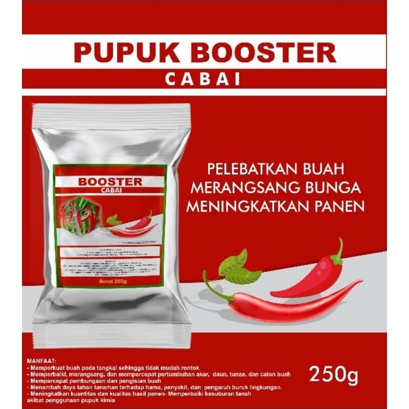 Jual PUPUK BOOSTER CABAI BERAT BERSIH 250 GRAM | Shopee Indonesia