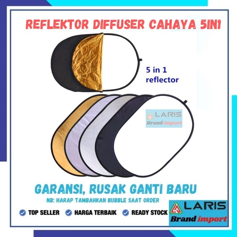 Jual Reflektor Diffuser Cahaya 5 in 1 Backdrop Studio Foto 60 x 90 cm ...