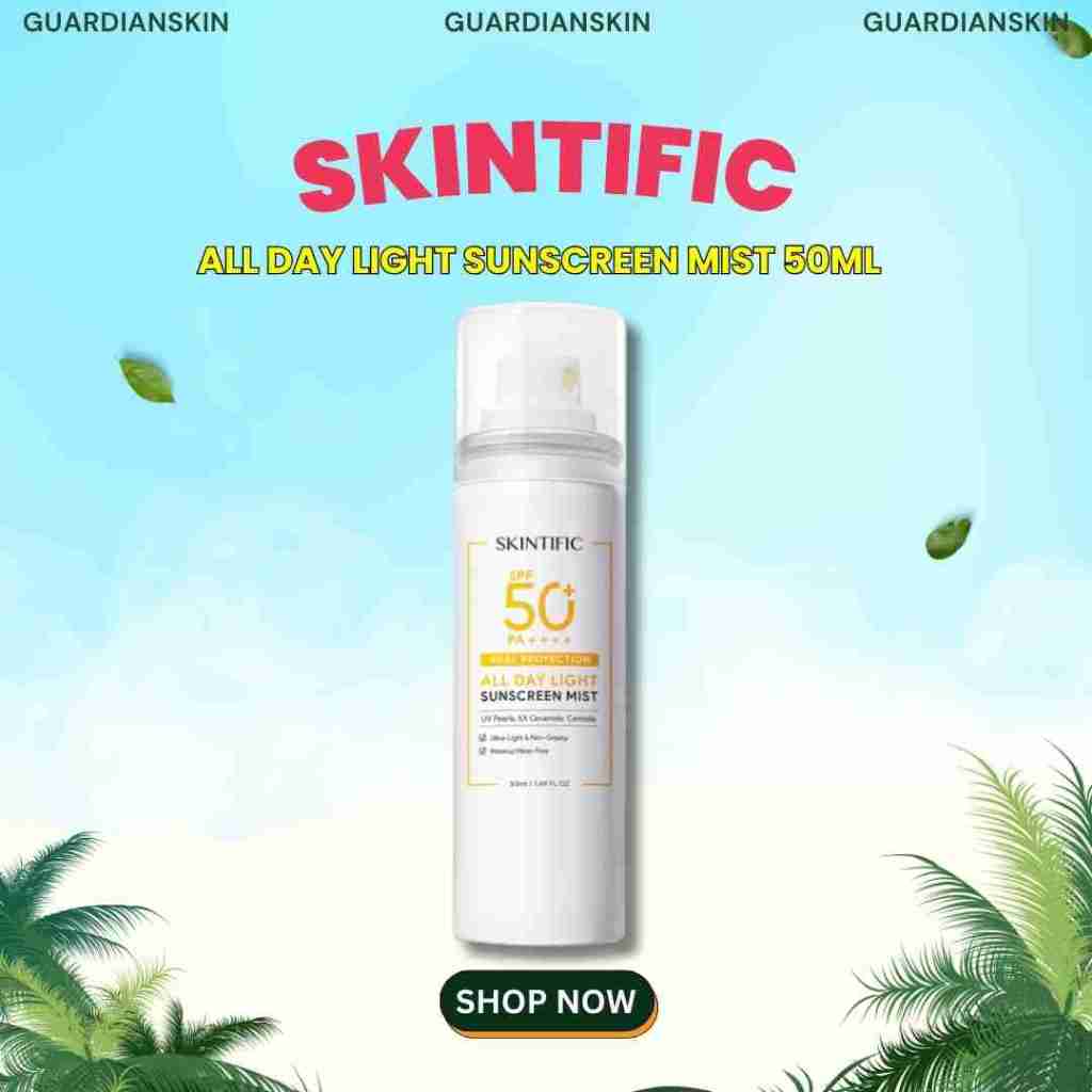 Jual SKINTIFIC All Day Light Sunscreen Spray SPF50 PA++++ Sunscreen ...