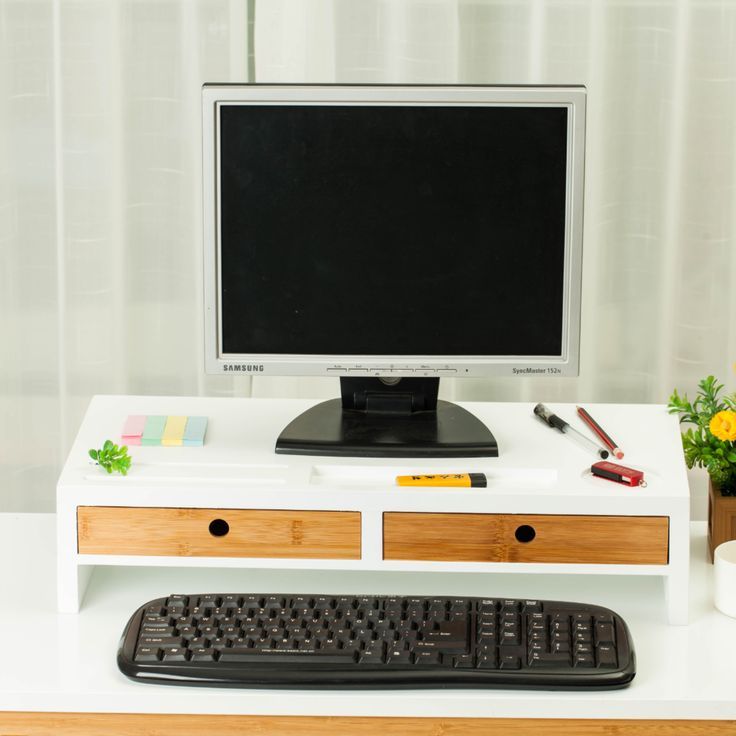 Jual Meja Monitor Komputer Kayu minimalis | Shopee Indonesia